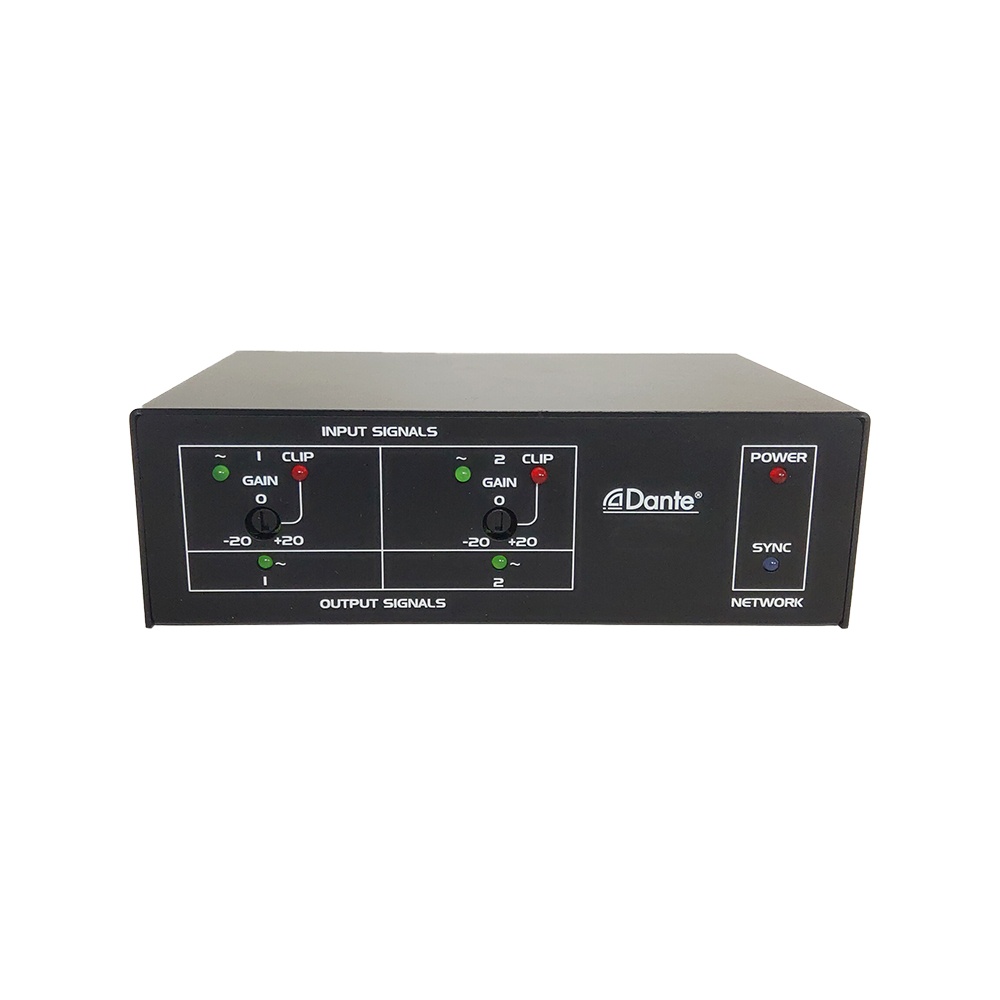 Dante Interface Mic/Line 2 Inputs x 2 Outputs