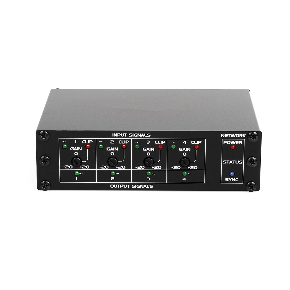 Dante Interface 4 Mic/Line Inputs x 4 Outputs