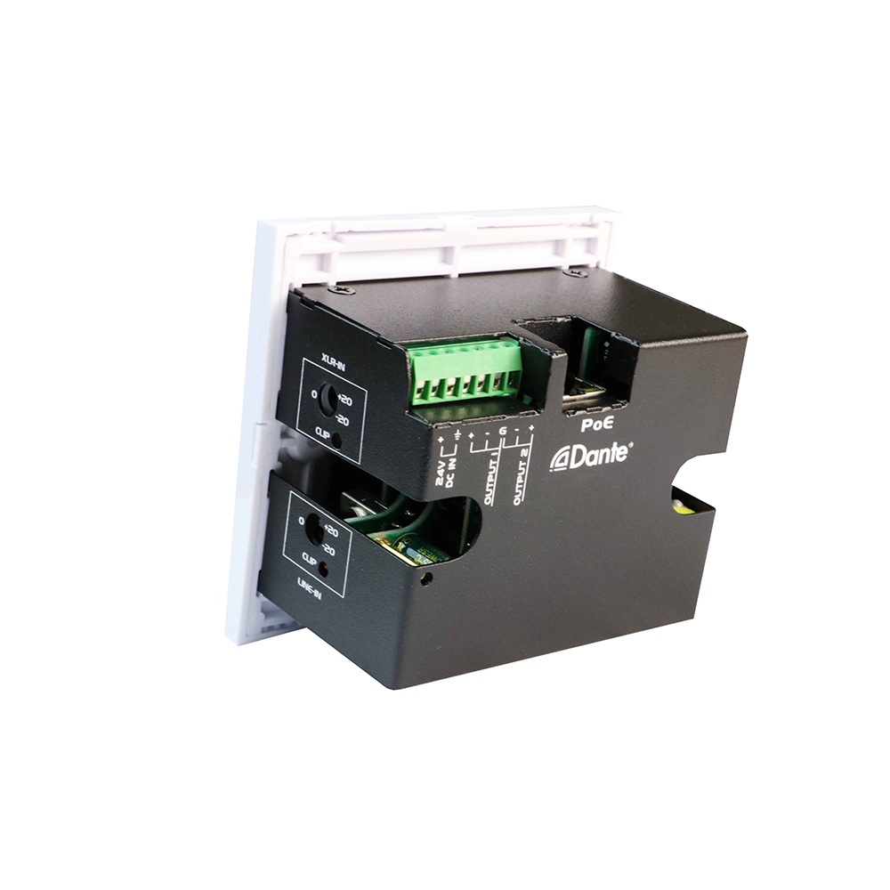 Dante Interface Mic/Line 2 Inputs x 2 Outputs